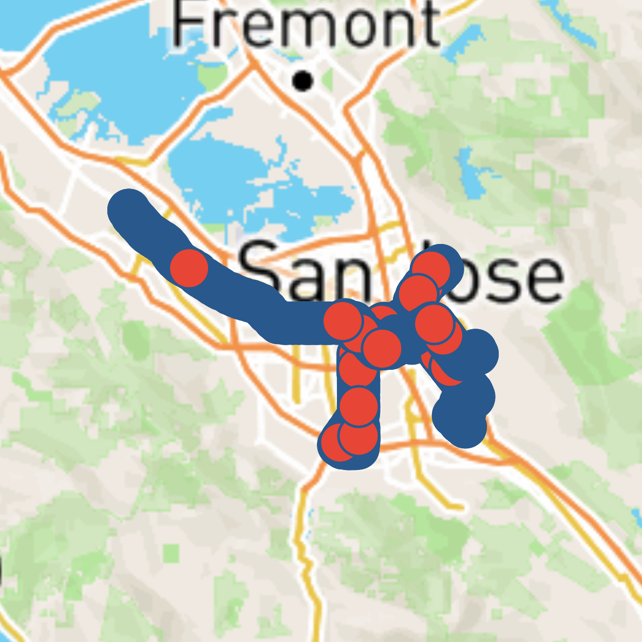 Bus Stop Balancing April '23 | AmigoCloud Maps